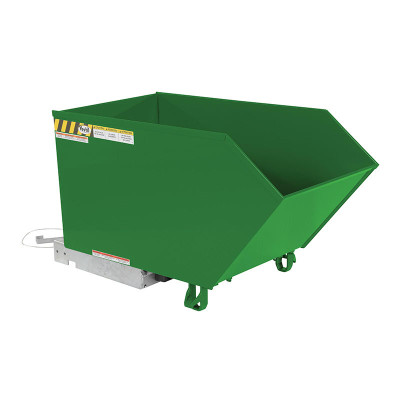 Steel Low Profile Self Dumping Hopper, 1/2 Cu Yd, 6000 lb., Green