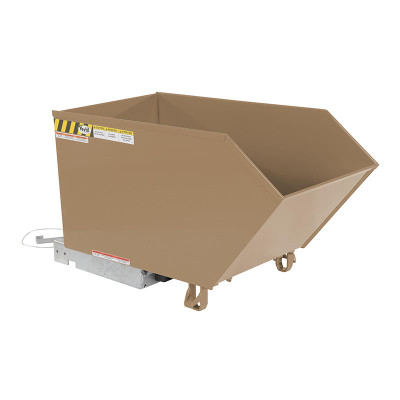 Steel Low Profile Self Dumping Hopper, 1/2 Cu Yd, 4000 lb., Tan ...