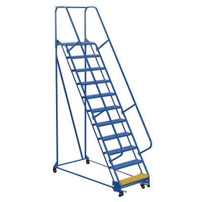 Slope Ladder 58 Degree 12 Grip Strut 23-9/16in Step, 350lb, Blue