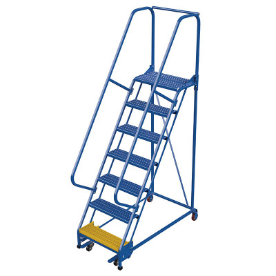 Slope Ladder 58 Degree 7 Grip Strut 23-9/16in Step, 350lb, Blue