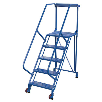 Tip-N-Roll Ladder, 50 Degree, 5 Straddle Grip Strut, 24in Width ...