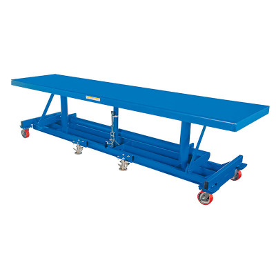 Long Deck Cart, 120 x 30-1/4 x 31in, 2,000 lb., Blue | CMTP