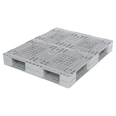 Vented Stackable Plastic Pallet, 39-1/2in x 47-3/4in x 5-3/4in