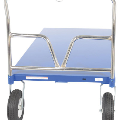 Pneumatic Tire Cart, 64-1/2 x 24 x 46-5/16in, 1,500 lb., Blue ...