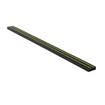 Rubber PVC Edge Guard 2-3/8in x 3/4in Slot, Black / Yellow | CMTP