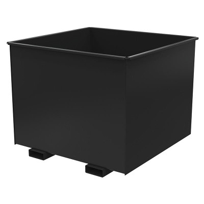 Steel Rotating HD Box Hopper, 2-1/2 Cu Yd, 6,000 lb., Black