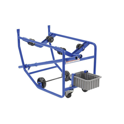 Revolving Drum Cart, 66-3/4 x 18-7/8 x 26-3/4in, 1000 lb., Blue | CMTP