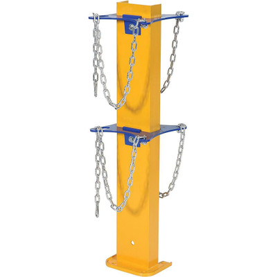 Cylinder Storage Stand 9-1/2 x 10-1/16 x 36-1/4in, Yell/Blue ...