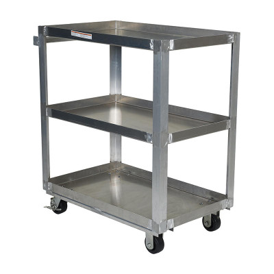 Service Cart, 3 Shelves, 38-5/16 x 21-15/16 x 41-3/4in, 660lb | CMTP