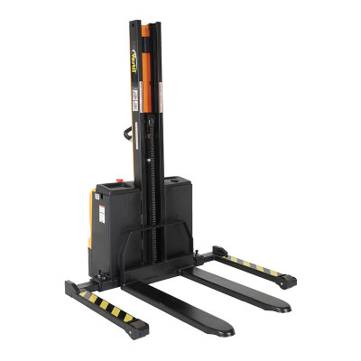 Narrow Mast Stacker 62in Raised Fork Support Legs 2,200lb / Yellow | CMTP