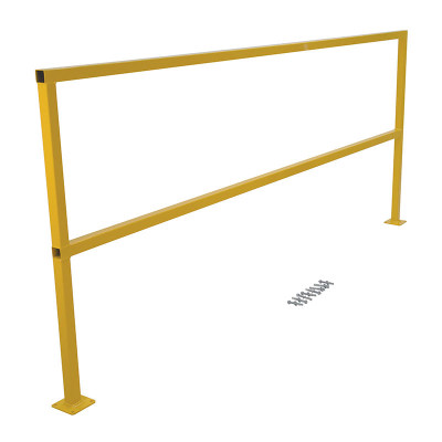 Steel Safety Handrail with Hardware, 98-1/2 x 4 x 42in, Yellow ...