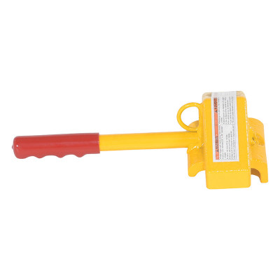 Steel Single Rail Chock, 7-1/2in Width, Yellow