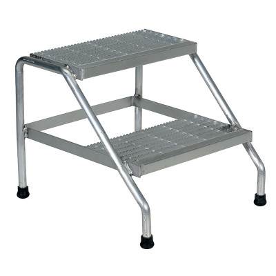 Aluminum 2-Step, Stand 500 lb., Silver