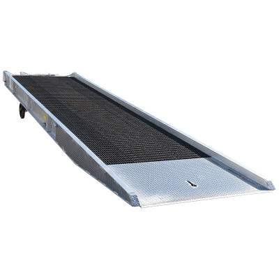 Aluminum/Steel Yard Ramp Grating, 86 x 30 Ft., 16,000 lb., Silver