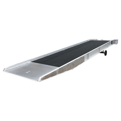 Aluminum/Steel Yard Ramp Grating, 86 x 36 Ft., 16,000 lb., Silver
