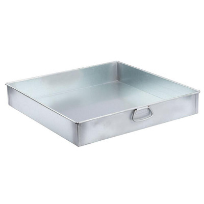 Galvanized Iron Pan, Square, 40qt | Sample Pans