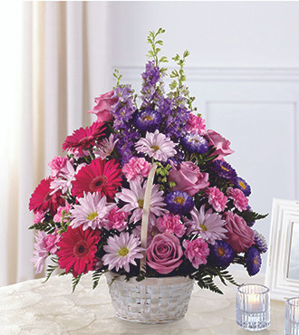 Pastel Peace Basket - Oak Farms - Flower Outlet Inc