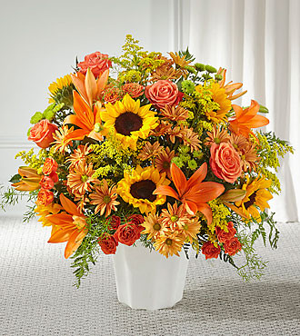 Harvest Thoughts Floor Basket - Oak Farms - Flower Outlet Inc