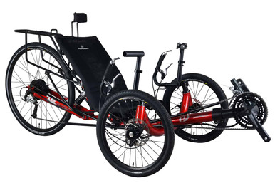 Performer-Cycles JC-26X Folding Electric Suspension Recumbent Trike ...