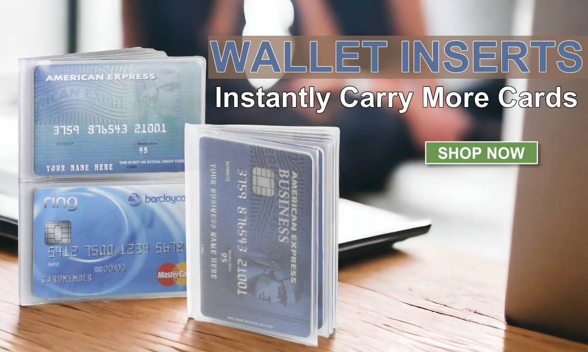 WalletGear mens wallets, wallet inserts, credit card holders