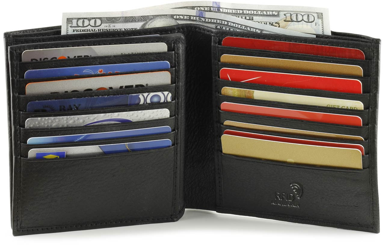 Leather Wallets for Mens and Women with ID & Card Holders