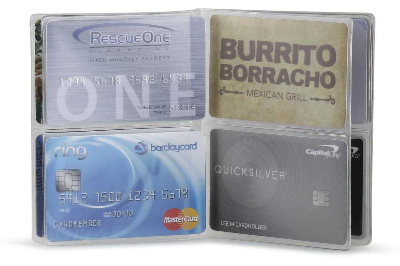 Wallet Inserts - Plastic Credit Cards Holders Windows