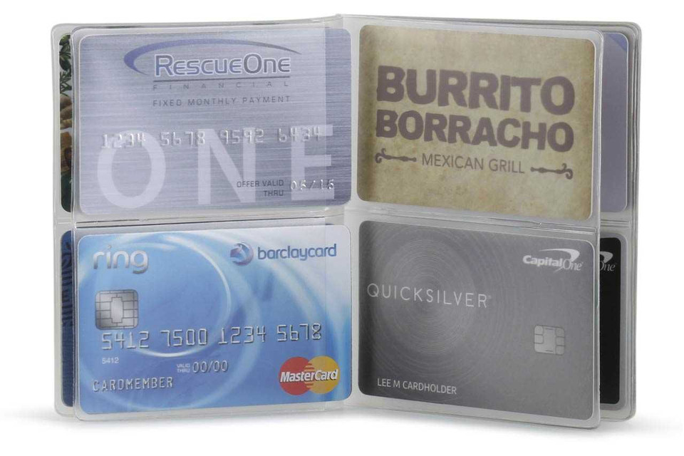 Wallet Inserts - Plastic Credit Cards Holders Windows
