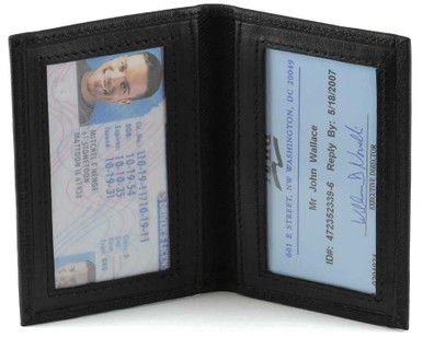 Compact Double ID Case Slim Wallet Design