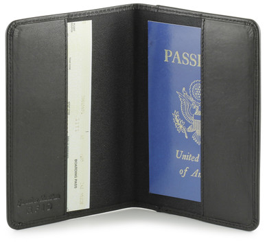 Leather Passport Holder with RFID Protection