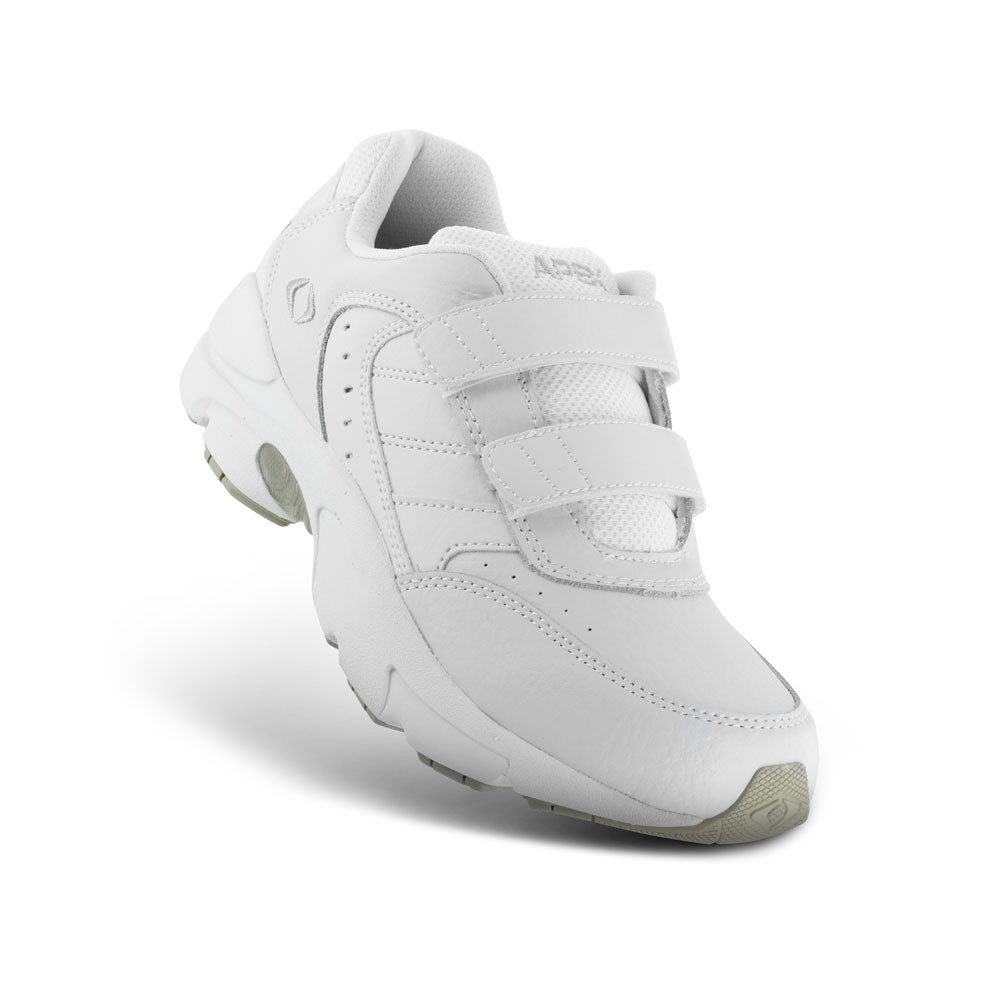 APEX Men's Double Strap Active Walkers Active Shoe - Biomechanical - White