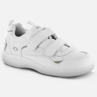 APEX Men's Double Strap Active Walkers Active Shoe - Biomechanical - White