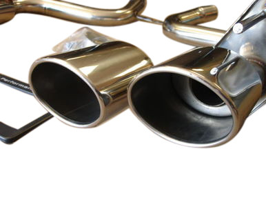 Mercedes Benz R230 SL63 AMG 09-12 T304 Axle Back Exhaust Systems Quad ...
