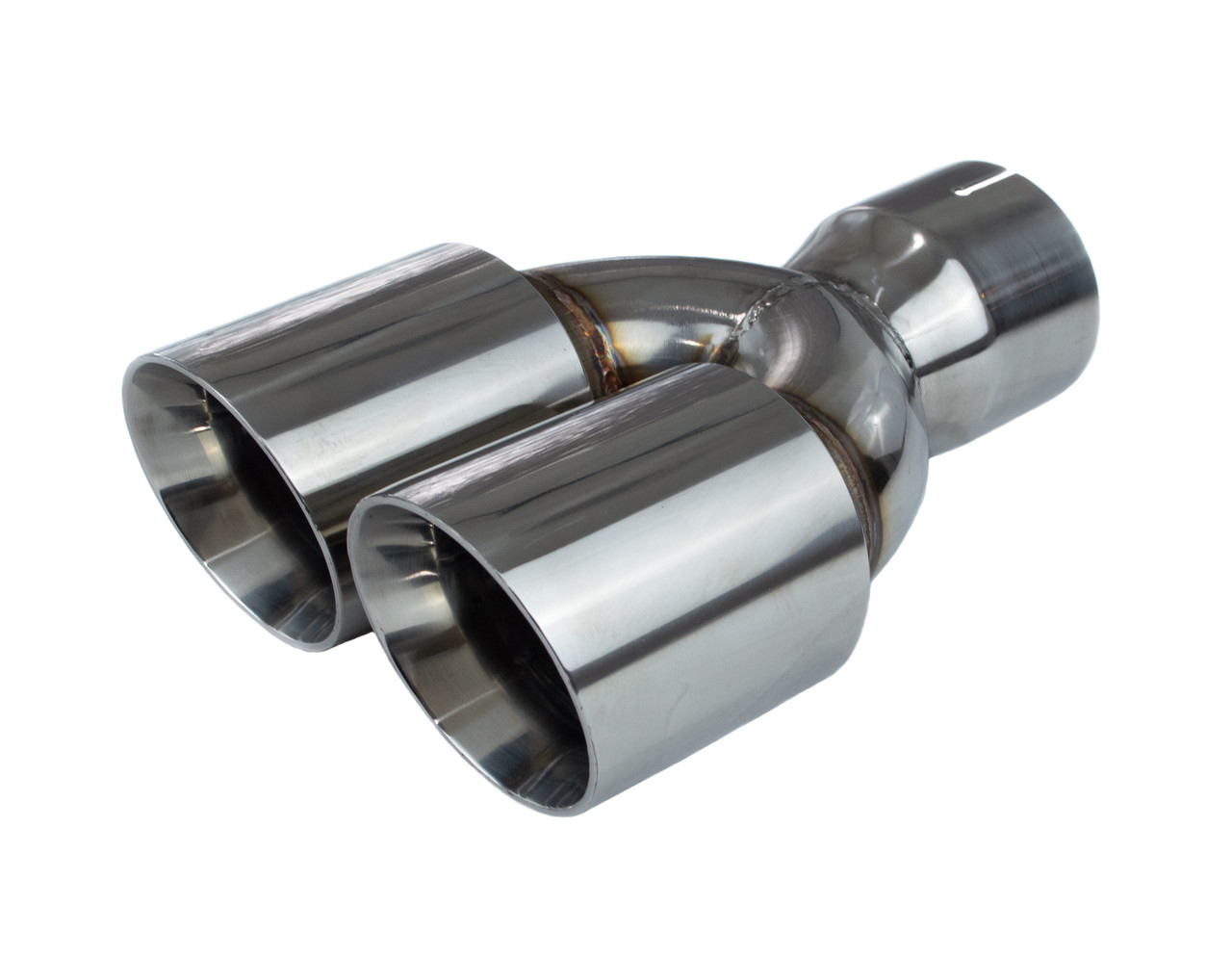 SS Exhaust Fabrication components 76mm Single In x 89mm Dual Exhaust Tips