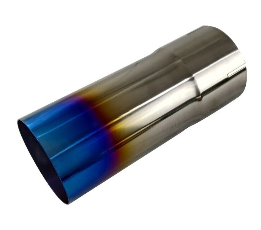 Universal Clamp on Titanium Exhaust Tip JDM Bosozuku Style in 102mm