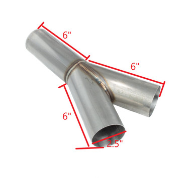 Exhaust Fabrication Components Exhaust Y- Pipe Split 63mm 6" Length