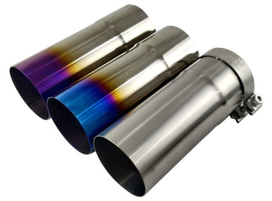 Universal Clamp on Titanium Exhaust Tip JDM Bosozuku Style in 102mm