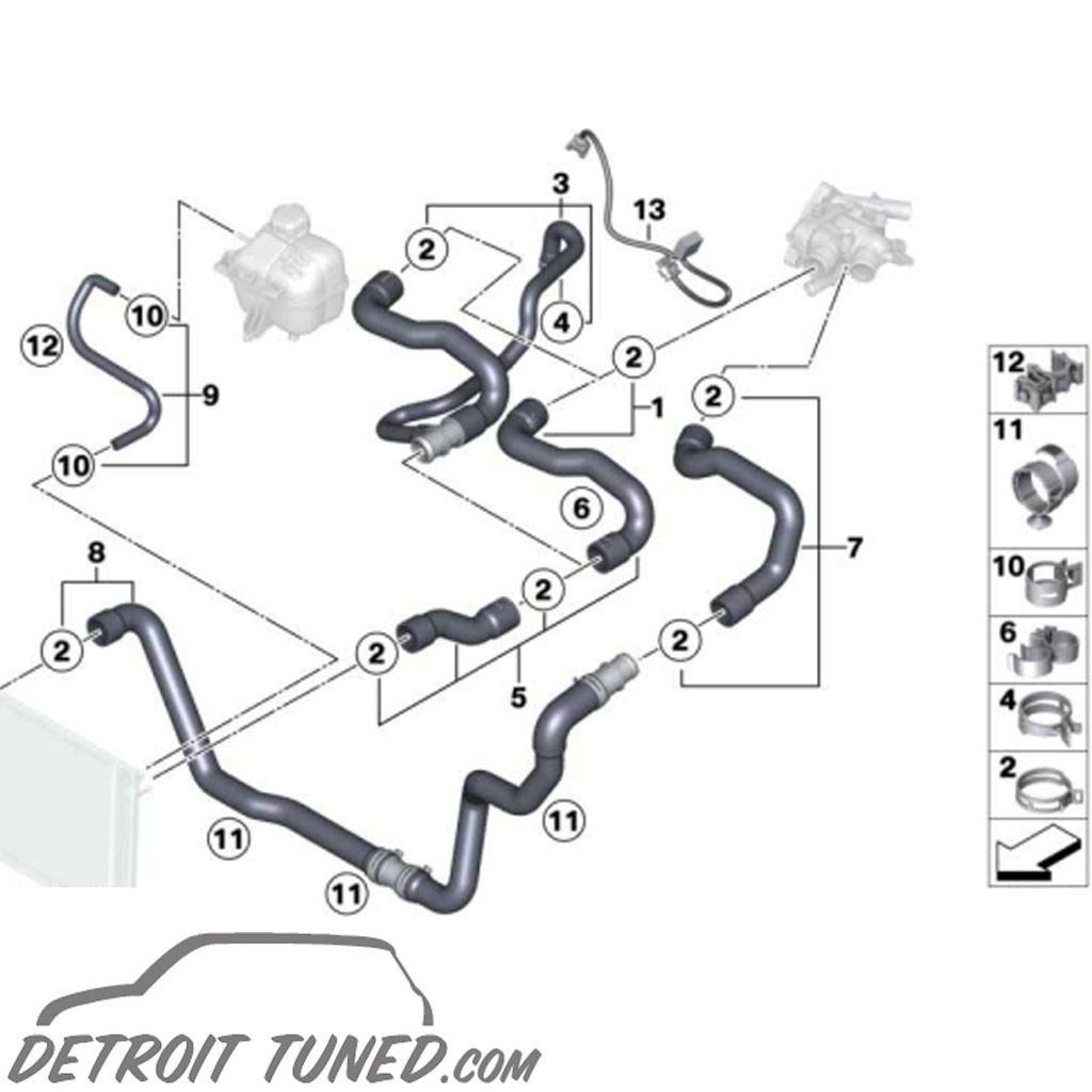 MINI Cooper S Coolant Hose R60