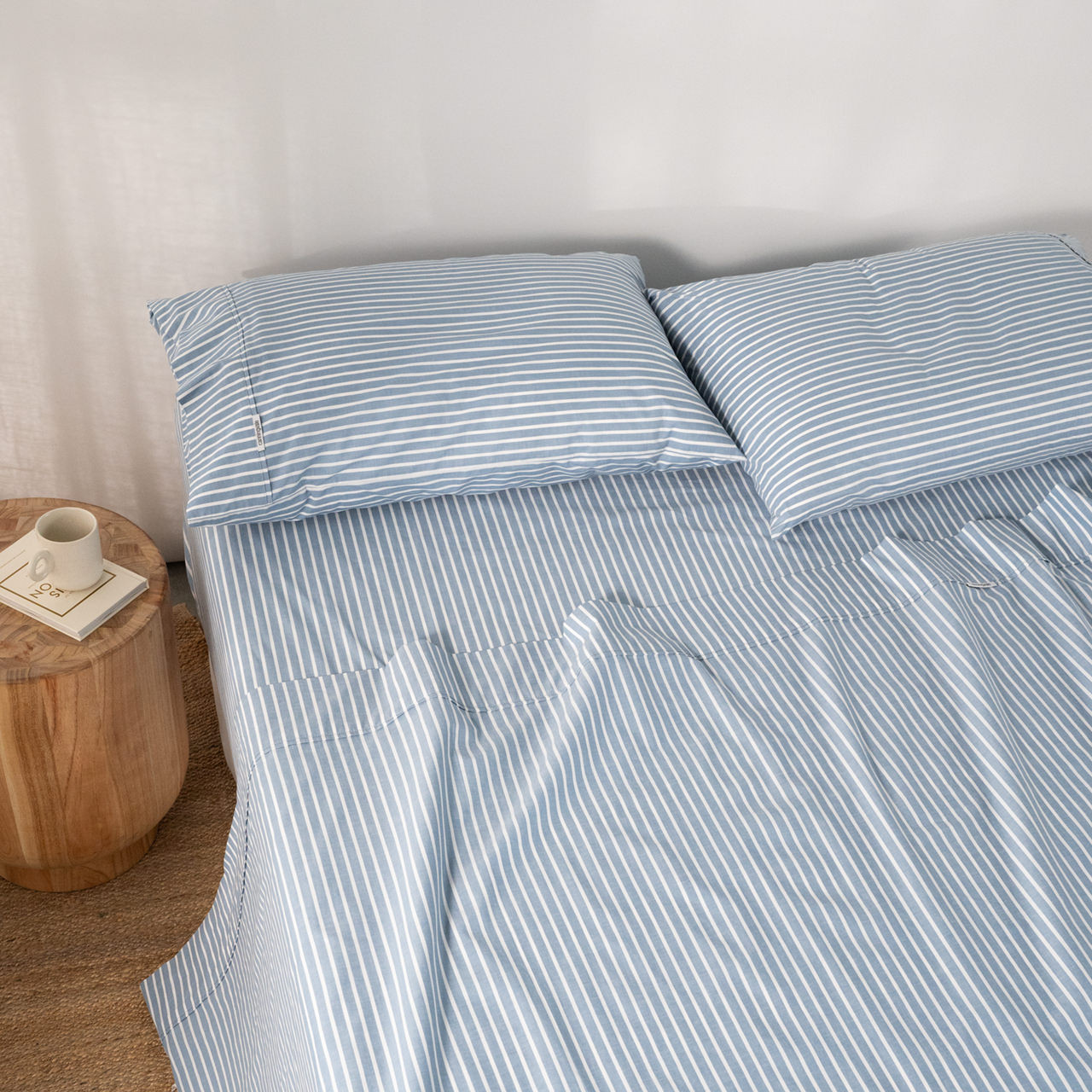 Modella | Chambray Oxford Stripe Sheet Set | Canningvale