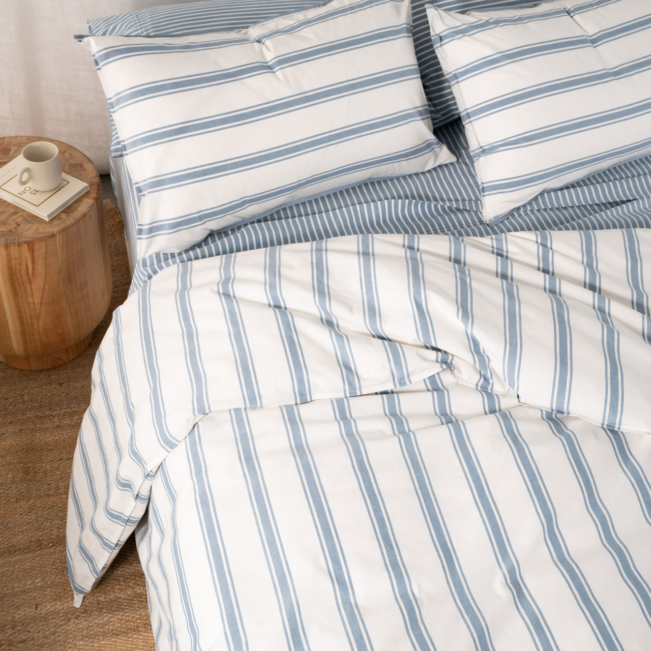 Modella | Chambray Oxford Stripe Sheet Set | Canningvale