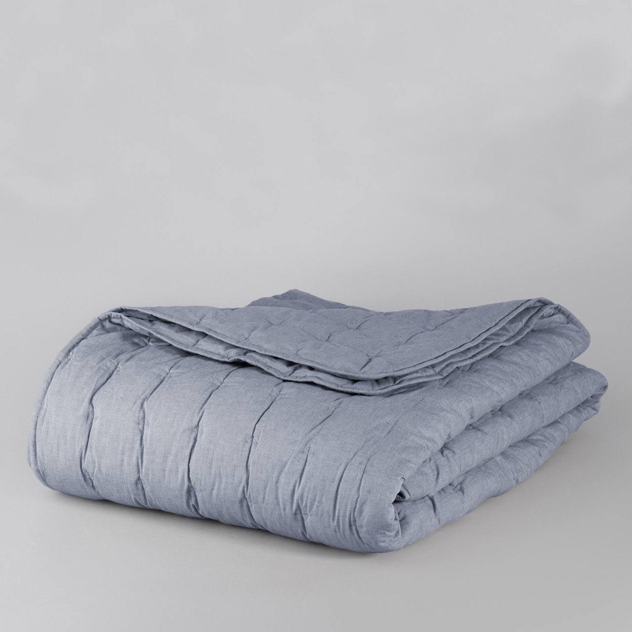 Vintage | Indigo Melange Softwash Cotton Coverlet | Canningvale