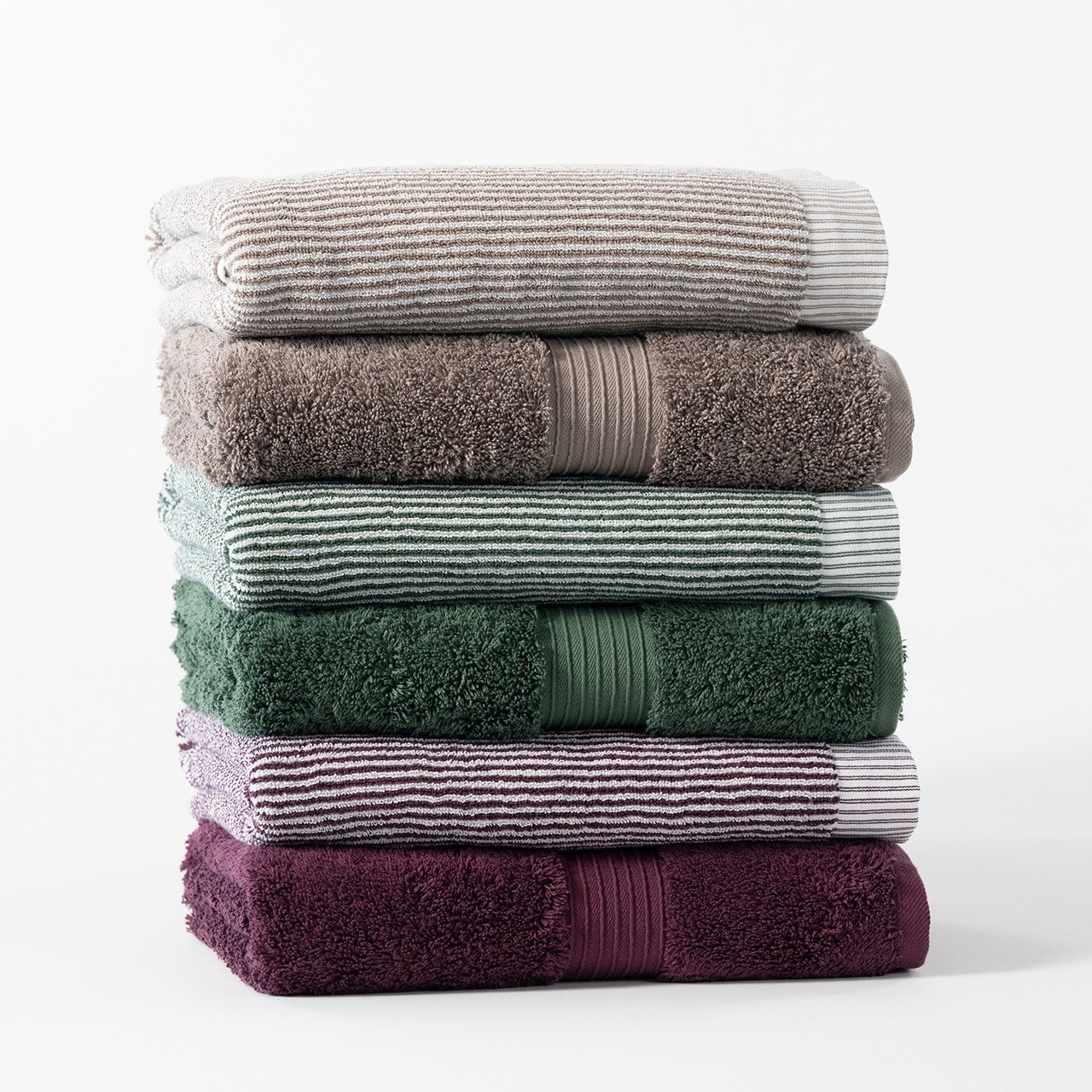 Moda Stripe Bath Towel - Mocha | Canningvale