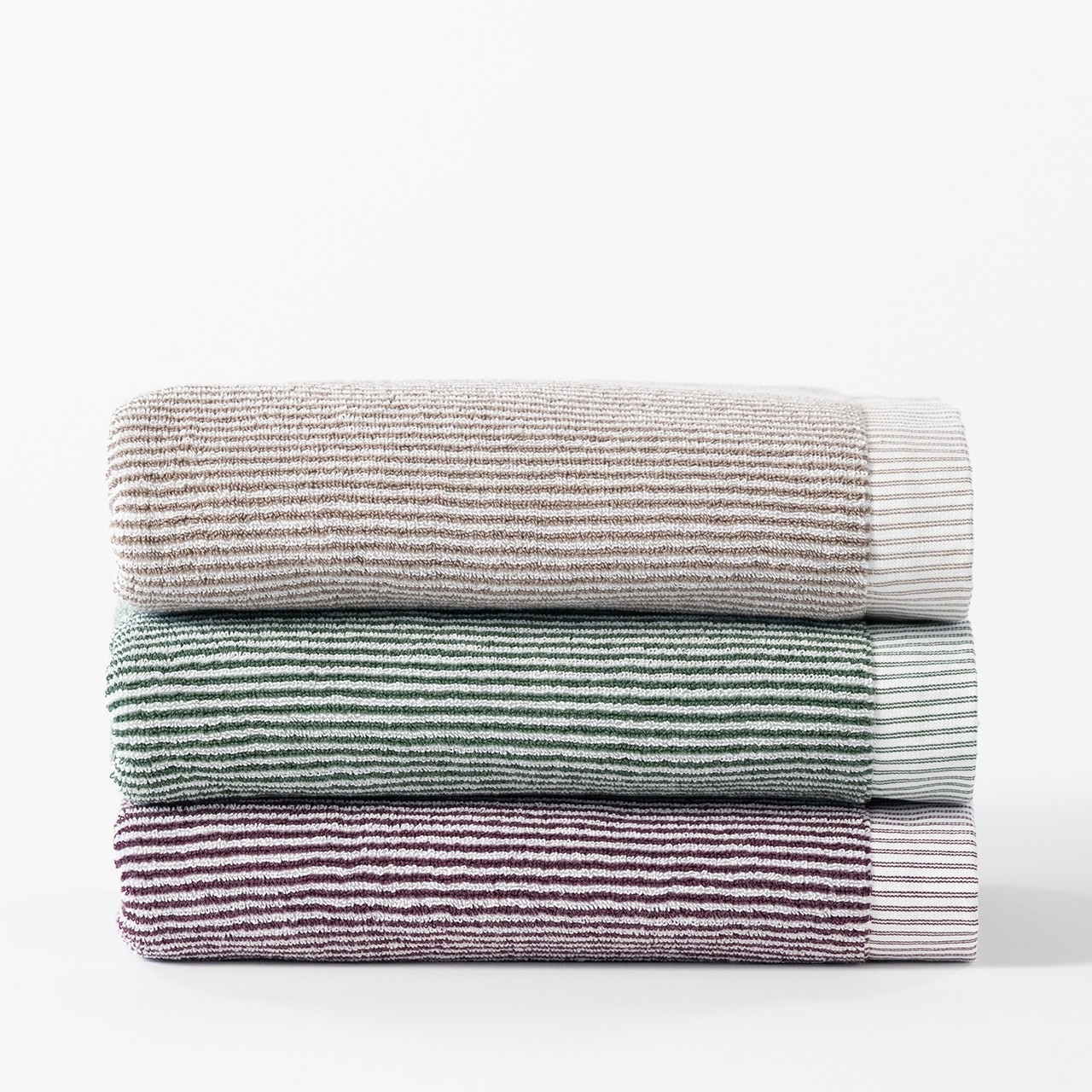 Moda Stripe Bath Towel - Mocha | Canningvale