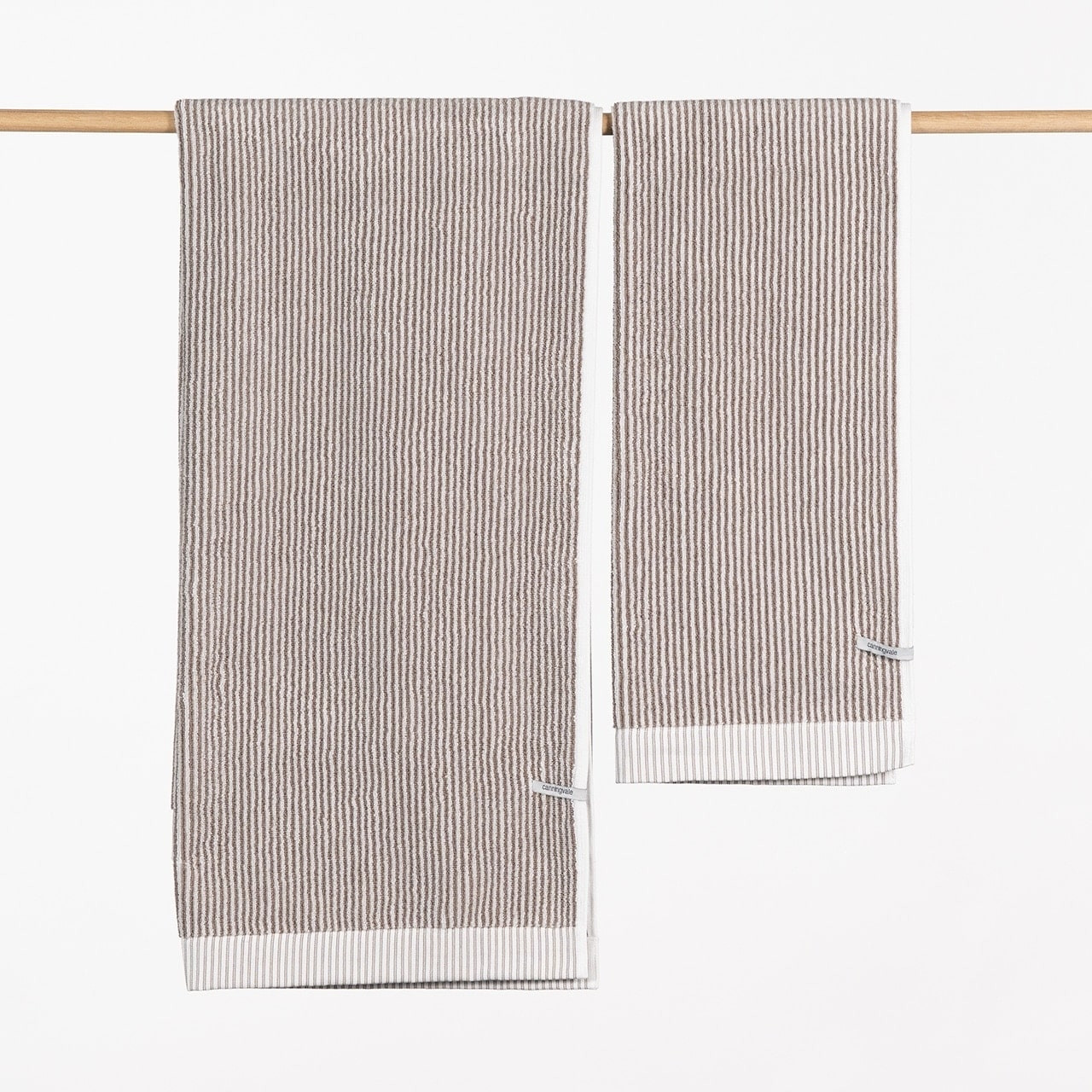 Moda Stripe Extra Large Hand Towel - Mocha | Canningvale