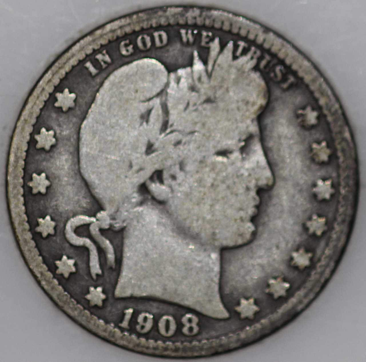 1908-S Barber Quarter 90% Silver, 100+ years Old As Shown [SN02 ...