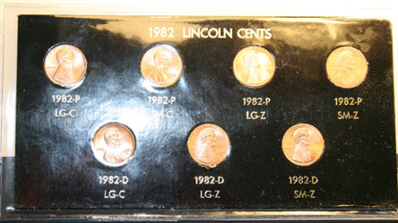 7 Varieties of the 1982 Lincoln Cent - Quality Collectible Coins
