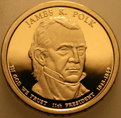 2009-S Presidential Dollar Proof James Polk JP Golden - Quality ...
