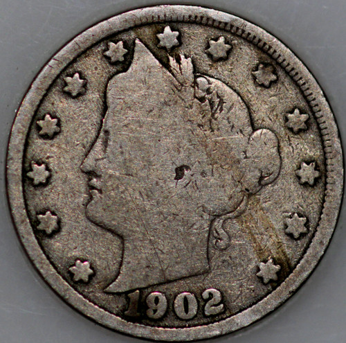1902-P Liberty Nickel, aka V Nickel, 100+ Years Old As Shown [SN02 ...