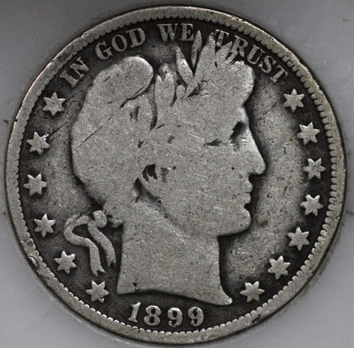 1899-O Barber Half Dollar 90% Silver, 100+ years Old As Shown [SN01] - Quality Collectible Coins
