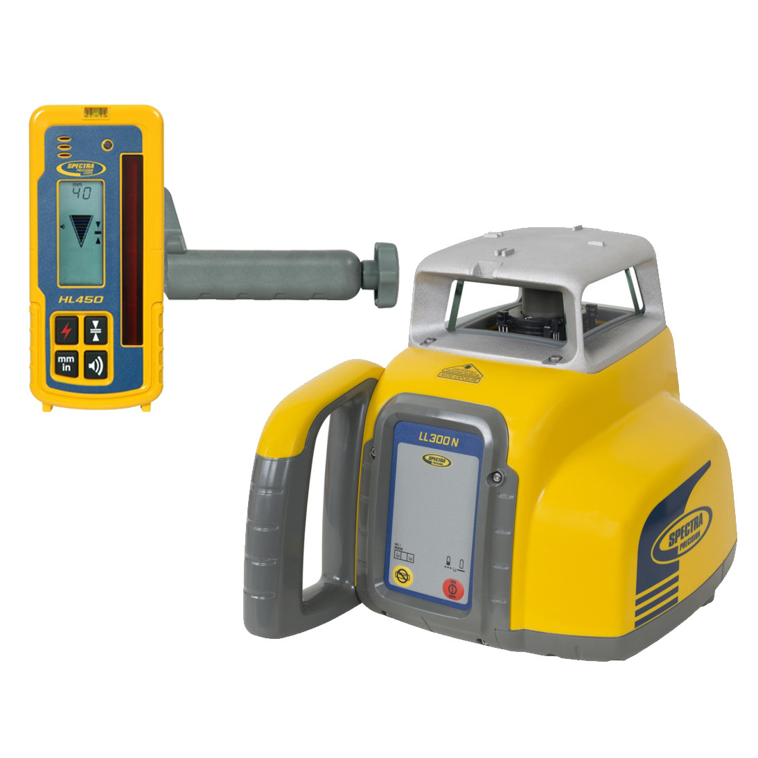 Spectra LL300N-2 Laser Level Package with HL450 Receiver, Tripod, and ...