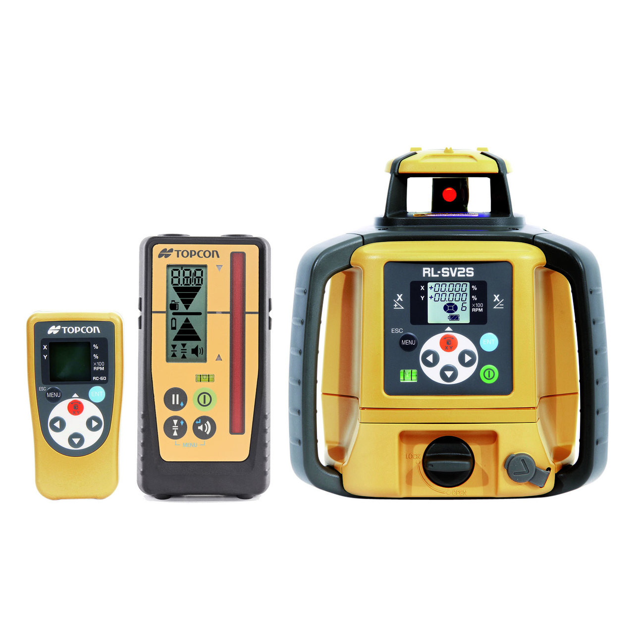 Topcon RL-SV2S Self-Leveling Dual Grade Laser RB Kit with LS-100D ...